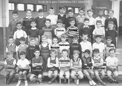 Photo De Classe Ce1 De 1949 Ecole De La Gare Copains Davant