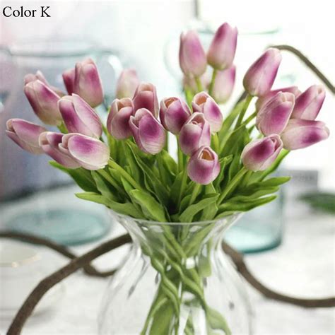 1 шт ПУ тюльпаны искусственные шелковые цветы настоящие цветные Artificiales Para Decora мини