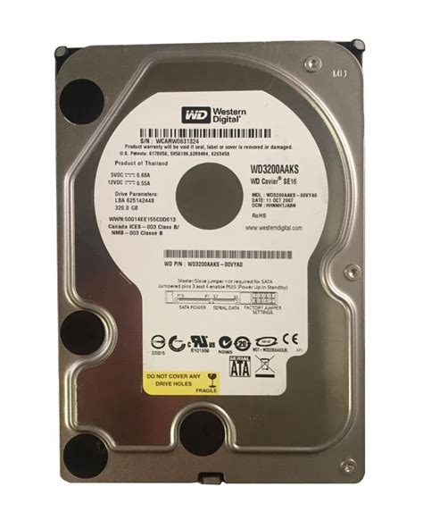 WD3200AAKS-OOVYAO Western Digital Hard Drive