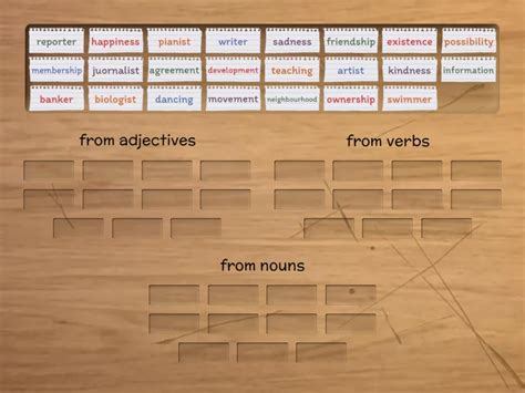 Sort The Words According To The Base Form Group Sort