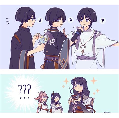 Raiden Shogun Yae Miko Scaramouche Scaramouche And Kuronushi