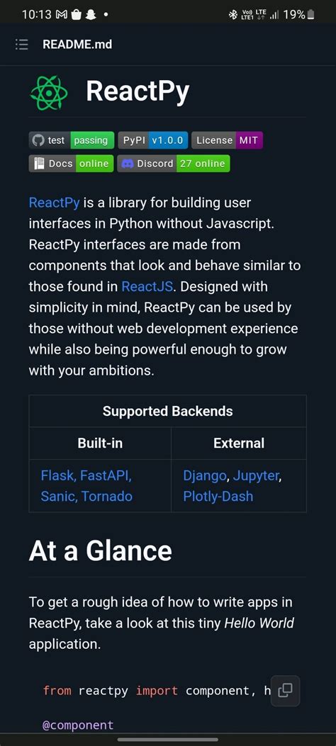 Reactpy Python Webdevelopment Frontend React Developercommunity Nivash C