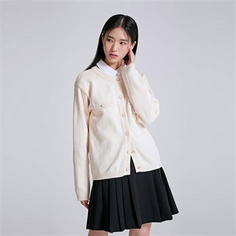 [포우먼] 배색 가디건 Ckb49w91 Re Spckb4vw92 스파오