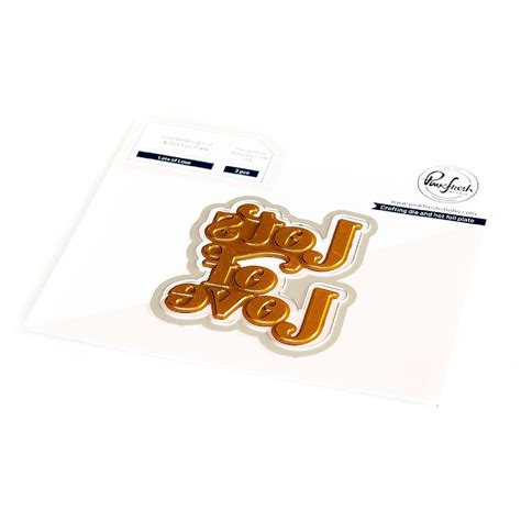 Pinkfresh Studio Hot Foil Plate And Die Set Lots Of Love Oriental Trading