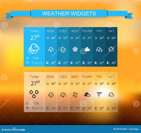 Weather Widgets Stock Vector Illustration Of Flight