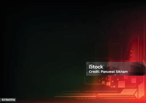 붉은 추상 사이버 미래 기술 개념 배경 벡터 일러스트 레이 션 회로 바이너리 코드 0명에 대한 스톡 벡터 아트 및 기타 이미지 0명 공학 과학 Istock