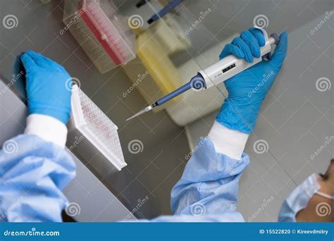 Doctor Doing The ELISA Test For HIV Diagnostics Stock Photo Image