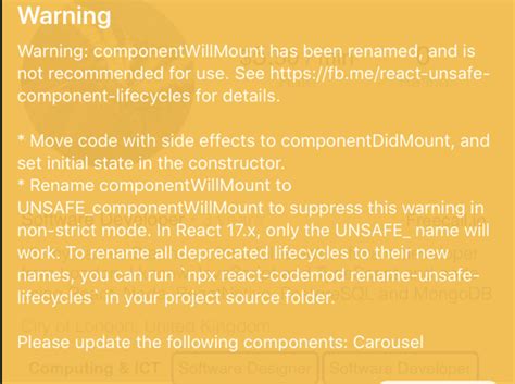 3 Warnings Componentwillmount Componentwillreceiveprops Use