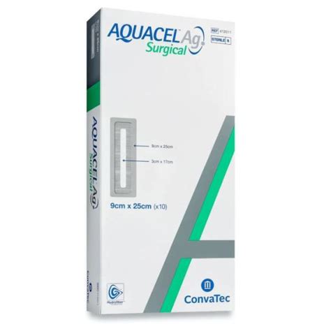 Aquacel Ag Surgical Dressing 9x25cm 10