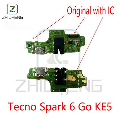 For Tecno Spark 6 Go Ke5 Usb Dock Charger Port Plug Headphone Audio