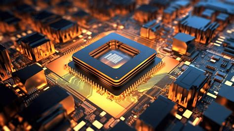 科技主題中先進計算技術主板 Cpu 和數字芯片的插圖 微处理器 微芯片 集成电路背景圖片和桌布免費下載