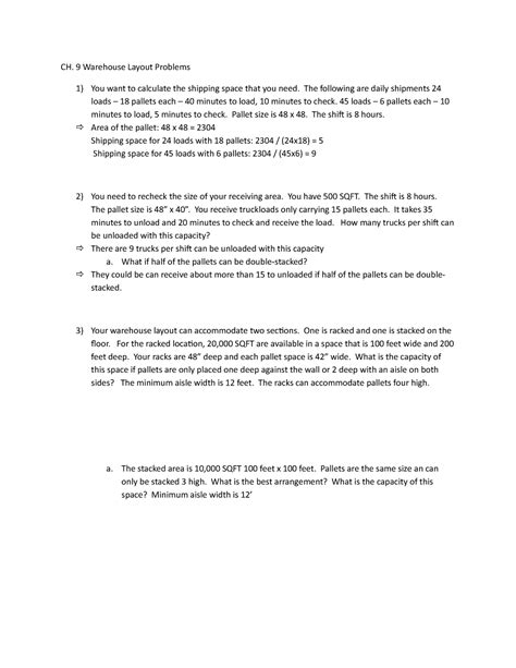 Ch 9 Layout Problems 1 Ch 9 Warehouse Layout Problems You Want To