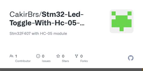 Github Cakirbrsstm32 Led Toggle With Hc 05 Bluetooth Stm32f407 With