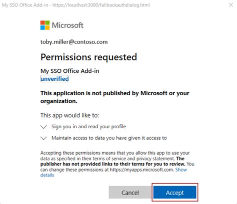 Single Sign On Sso Quick Start Office Add Ins Microsoft Learn