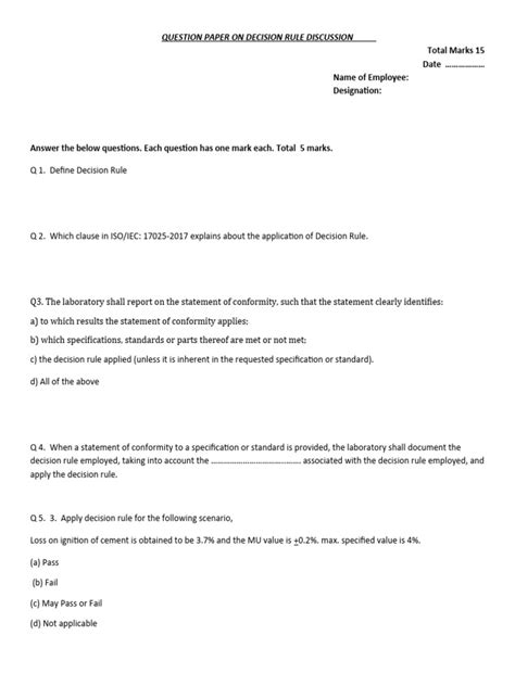 Decision Rule April 2021 Pdf