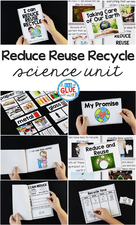 Reduce Reuse Recycle Science Unit A Dab Of Glue Will Do