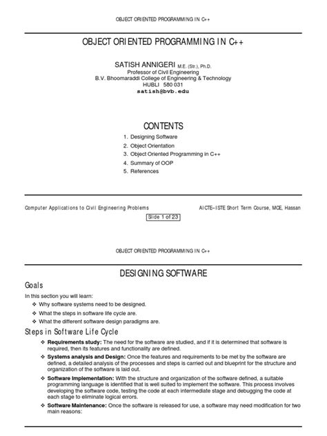 Object Oriented Programming Concepts Pdf