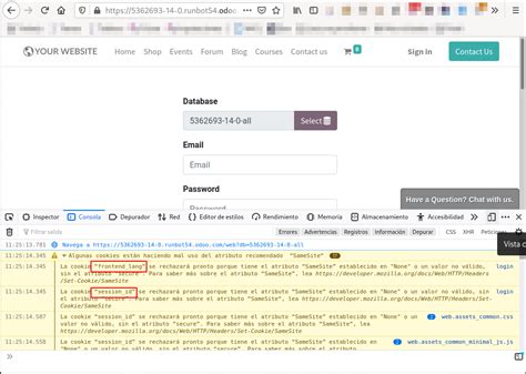 Frontendlang And Sessionid Cookies Use Samesitenone Without Secure