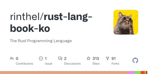 GitHub Rinthel Rust Lang Book Ko The Rust Programming Language