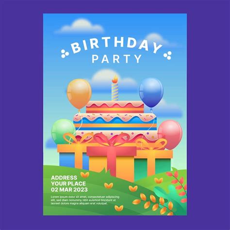 Modelo De Design De Aniversário Vetor Grátis