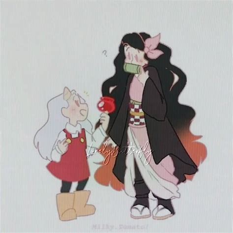 Nezuko And Eri 🌸🍎 Anime Anime Drawings Awesome Anime