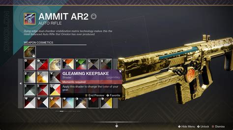 Cant Use Memento Shaders Despite Having Gambit Memento R Destiny2