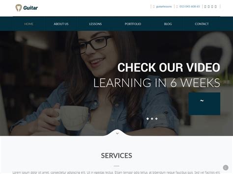 Plantillas Htmlcss Gratuita Para Descargar Guitar School Plantillas