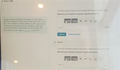 Solved A Large Wooden Turntable In The Shape Of A Flat