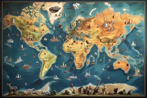 Premium AI Image Mapping The Globe Exploring The World Through A