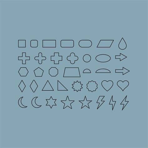 Basic Shape Outline Svg Png Cut File Simple Geometry Shap Inspire Uplift