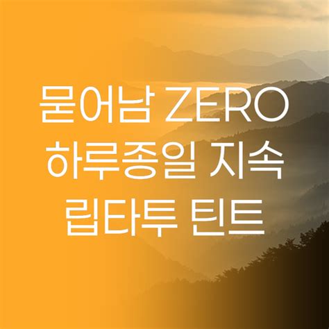 묻어남 걱정 없이 하루 종일 예쁜 입술 립타투 틴트 팩