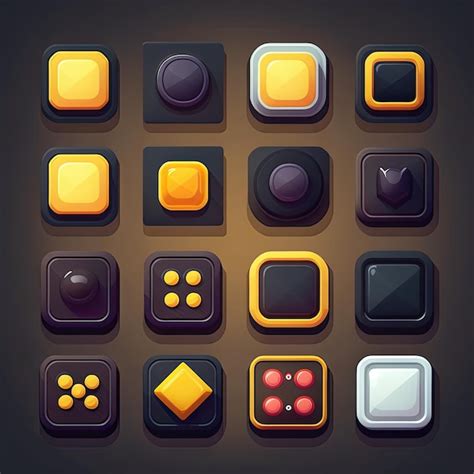 Premium Ai Image Banner Square Game Button Ai Generated Glossy Blue Colorful Ui Design Banner