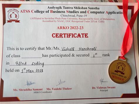 Vishal H On Linkedin Codingchampion Arkowinner Atsscollege