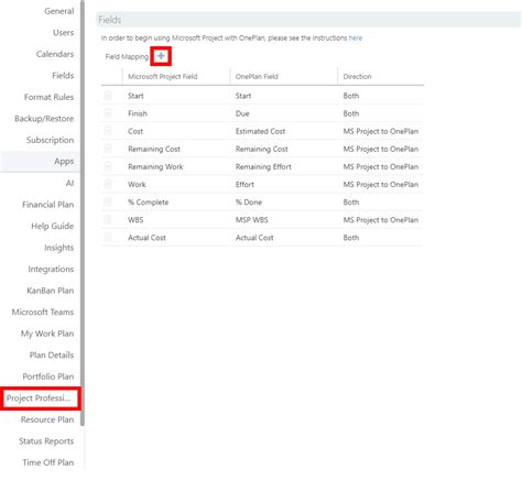 Map Custom Fields In The Oneplan To Project Connector Support