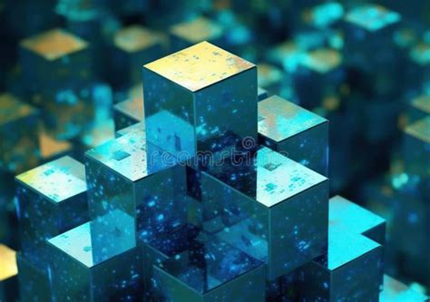 3d Abstract Data Visualization Background Stock Illustration