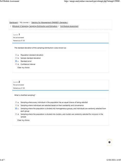 3rd module assessment statistics download free pdf sampling