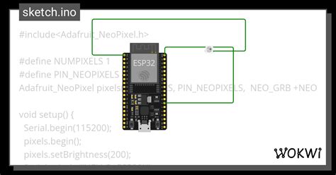 Neo Pixel Test Wokwi Esp32 Stm32 Arduino Simulator