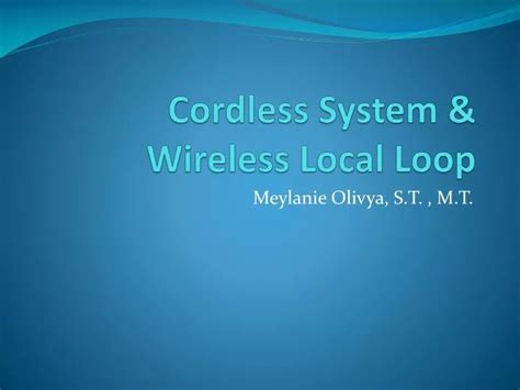 PPT Cordless System Wireless Local Loop PowerPoint Presentation ID 2384024