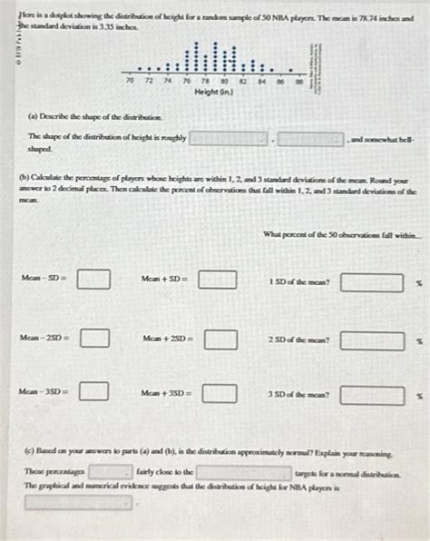 solved here is a dotplot showing the distribution of height