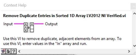 Remove Duplicate Entries In Sorted 1d Array Using Labview Ni Community