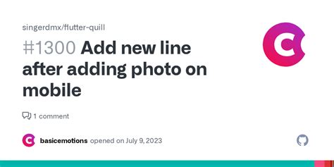 Add New Line After Adding Photo On Mobile Issue 1300 Singerdmx