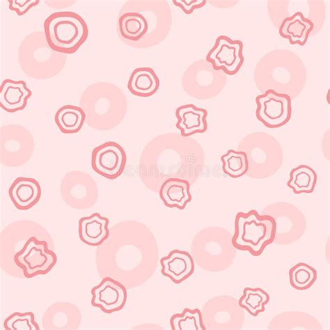 Abstract Seamless Pattern With Repeating Rounded Shapes Endless Girly