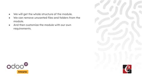 How To Build A Module In Odoo 17 Using The Scaffold Method Ppt