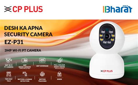 Buy CP PLUS MP Smart Wi Fi CCTV Camera Full HD Home Security Full Color Night Vision