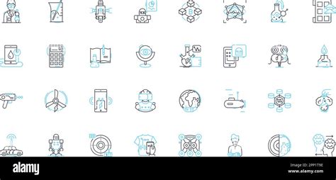 Computerized Systems Linear Icons Set Automation Artificial