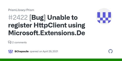 [bug] unable to register client using microsoft extensions dependencyinjection · issue 2422
