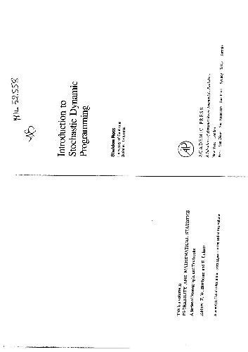 Introduction To Stochastic Dynamic Programming Probability And