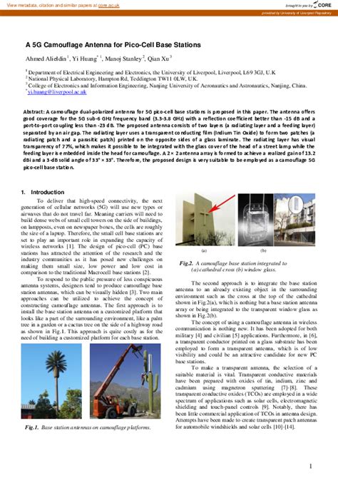 Pdf 5g Camouflage Antenna For Pico‐cell Base Stations