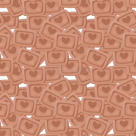 Cookies Seamless Pattern Texture For Packages Postcards Stock Vector Illustration Of White