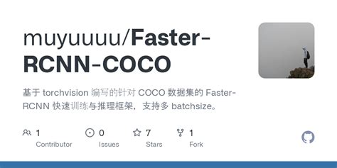 github muyuuuu faster rcnn coco 基于 torchvision 编写的针对 coco 数据集的